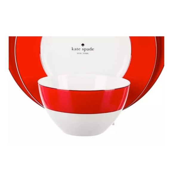 kate spade | Dining | Lenox Rutherford Circle Red Kate Spade China Bowl ...